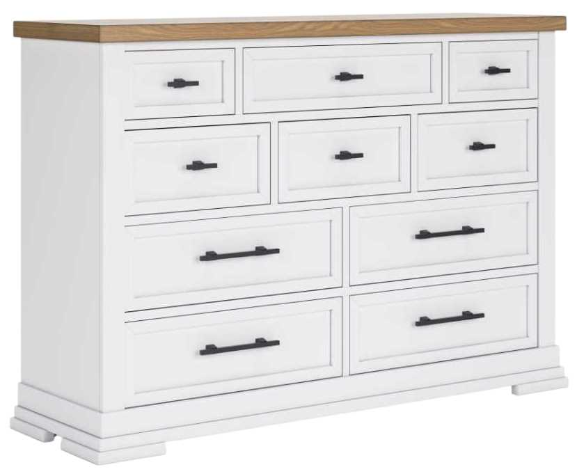 Natural and white dresser store