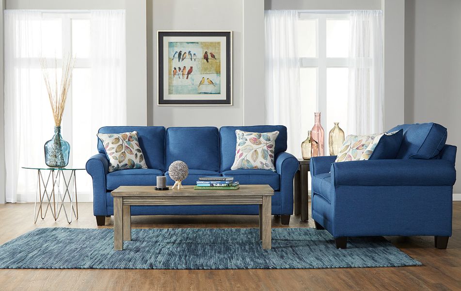 Hughes Furniture 3700 Jitterbug Denim Sofa and Loveseat Set | King's ...