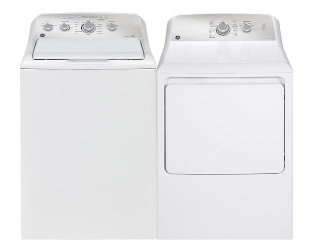 GE® White Top Load Laundry Pair | Kondola's Furniture Terrace | Terrace, BC