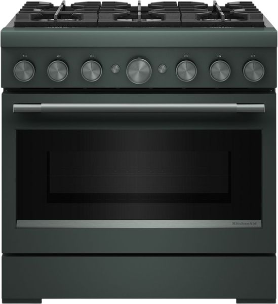 KitchenAid® 36" Juniper 6 Burner Pro Style Dual Fuel Range with No ...