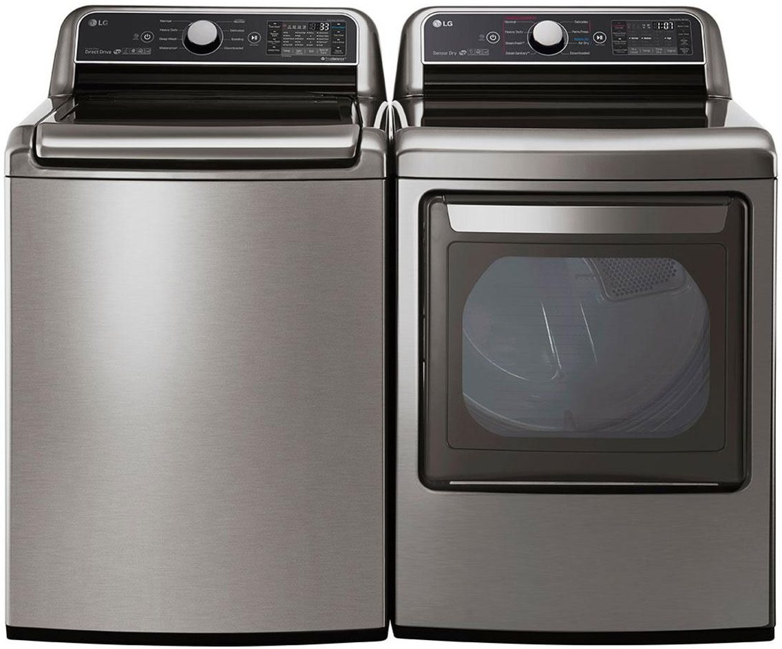 Lg top load washer and dryer set store