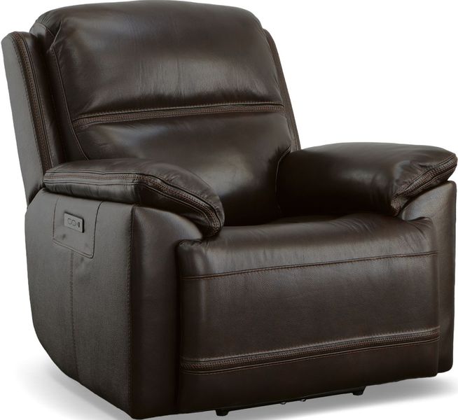 Flexsteel® Jackson Dark Brown Power Recliner with Power Headrest ...