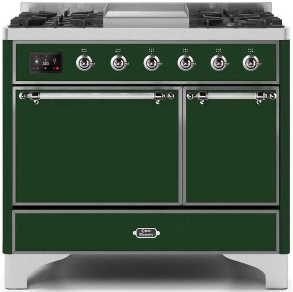 Ilve® Majestic II Series 40" Emerald Green Freestanding Dual Fuel ...