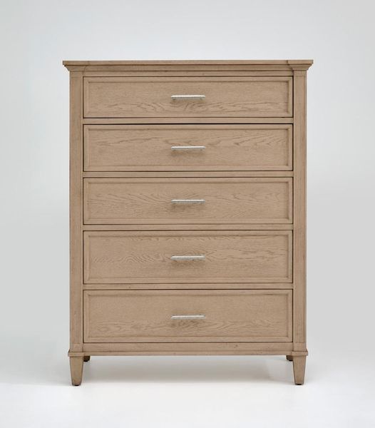 Magnussen Home Brown and Dinara Oat Fabric Chest Drawers | Appliance ...