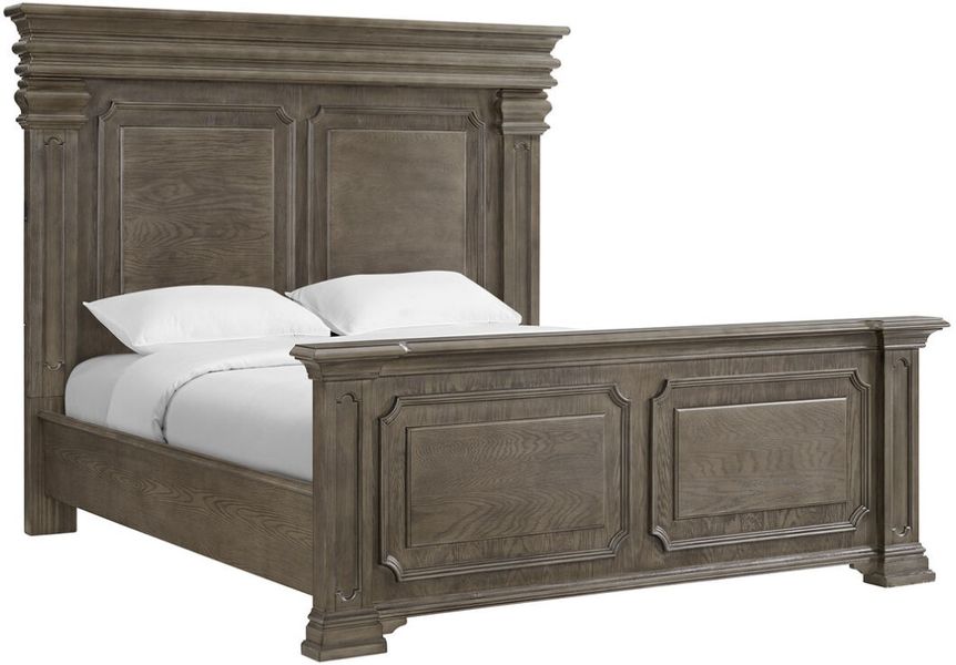 Elements International Kings Court Gray King Panel Bed | Lafferty's ...