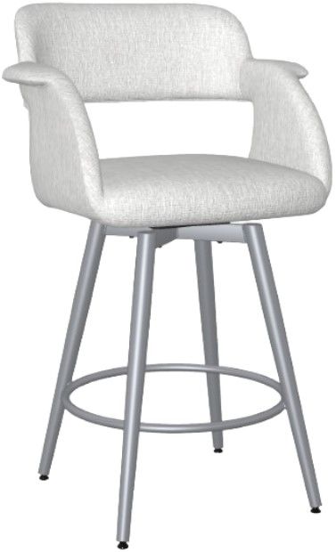 Amisco Customizable Sorrento Upholstered Swivel Counter Stool | Colder ...