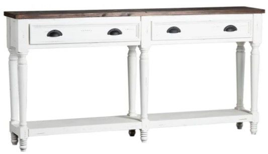 Crestview Collection Elements White Console | Big Sandy Superstore ...
