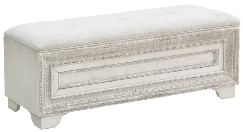 Cream storage bench store