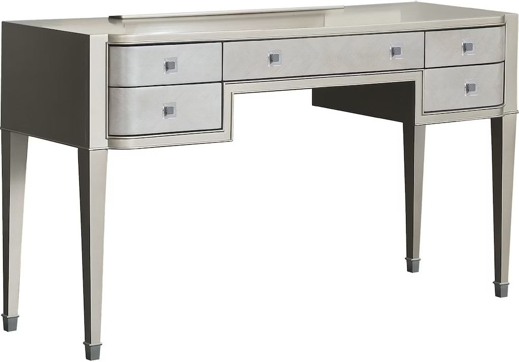 Silver dressing table with drawers store