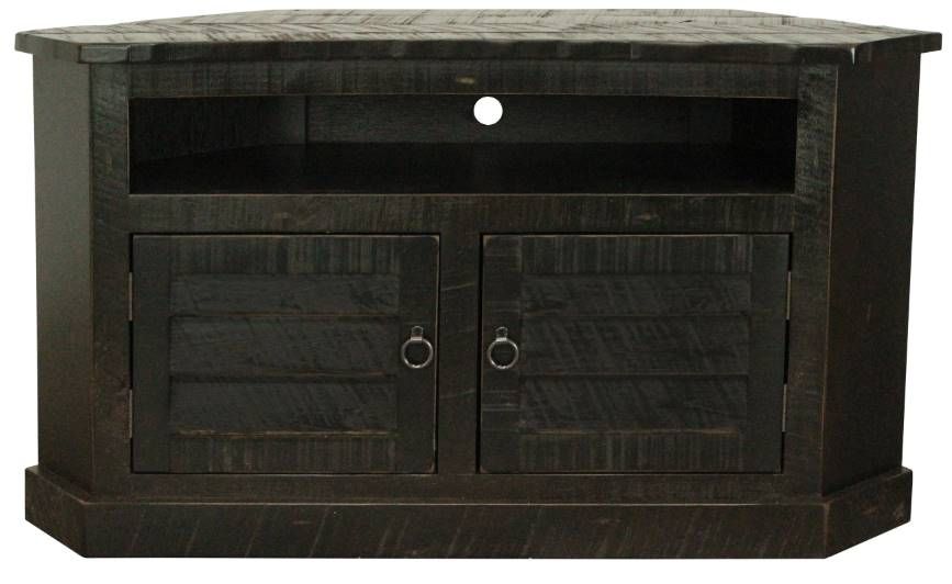 American Heartland Manufacturing Rustic 50" Curve Corner Shutter TV ...