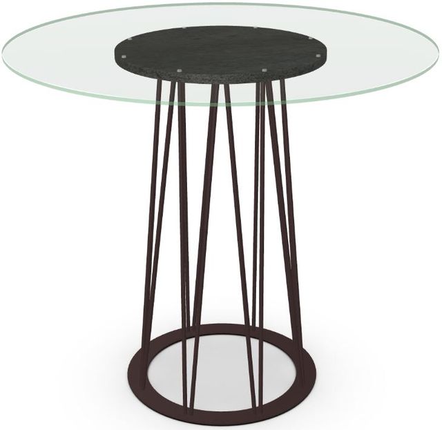 Amisco Customizable Calypso 42" Glass Top Bar Table with 48" Tabletop ...