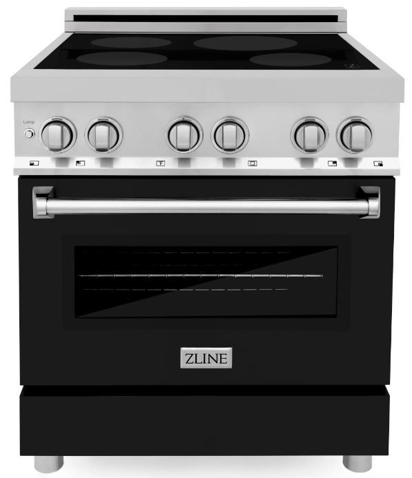 ZLINE 30" Black Matte Freestanding Induction Range | Appliance Leaders