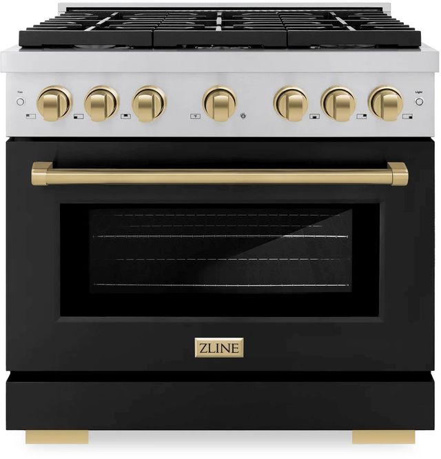 ZLINE Autograph Edition Paramount 36" Stainless Steel Freestanding Dual ...