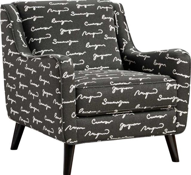 Fusion Furniture Shadowfax Dove Poetry Iron Black Accent Chair ...