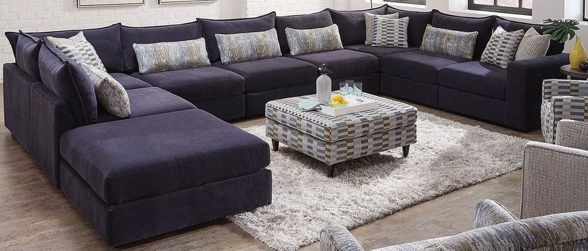 Fusion Furniture Elise Ink 9 Piece Grey Sectional Lovin s Furniture