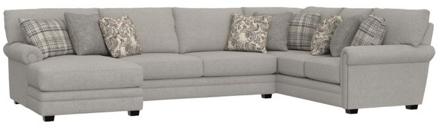 Jackson Furniture Livingston 3-Piece Linen U-Shape Sectional and Chaise ...