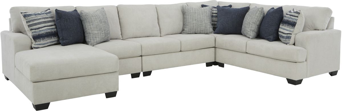 Benchcraft Lowder 5 Piece Stone Left Arm Facing Sectional with Chaise Pruitt s Fine Furniture Phoenix Prescott Valley AZ