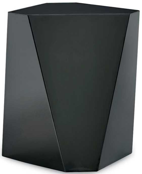 Caracole® Signature Debut Black Glass Top Contempo Side Table with Deep ...