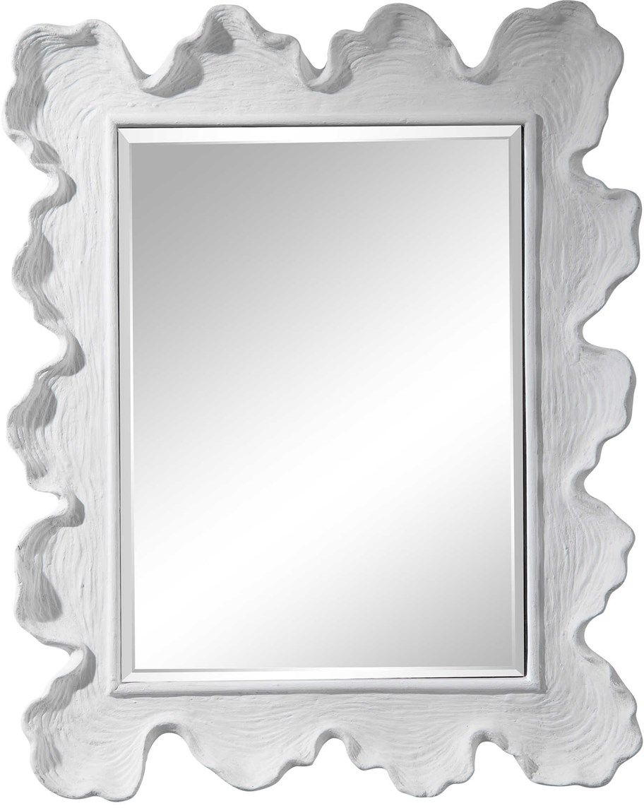 Uttermost by Grace Feyock Sea Coral White Coastal Mirror Furniture Store Junction City Kansas