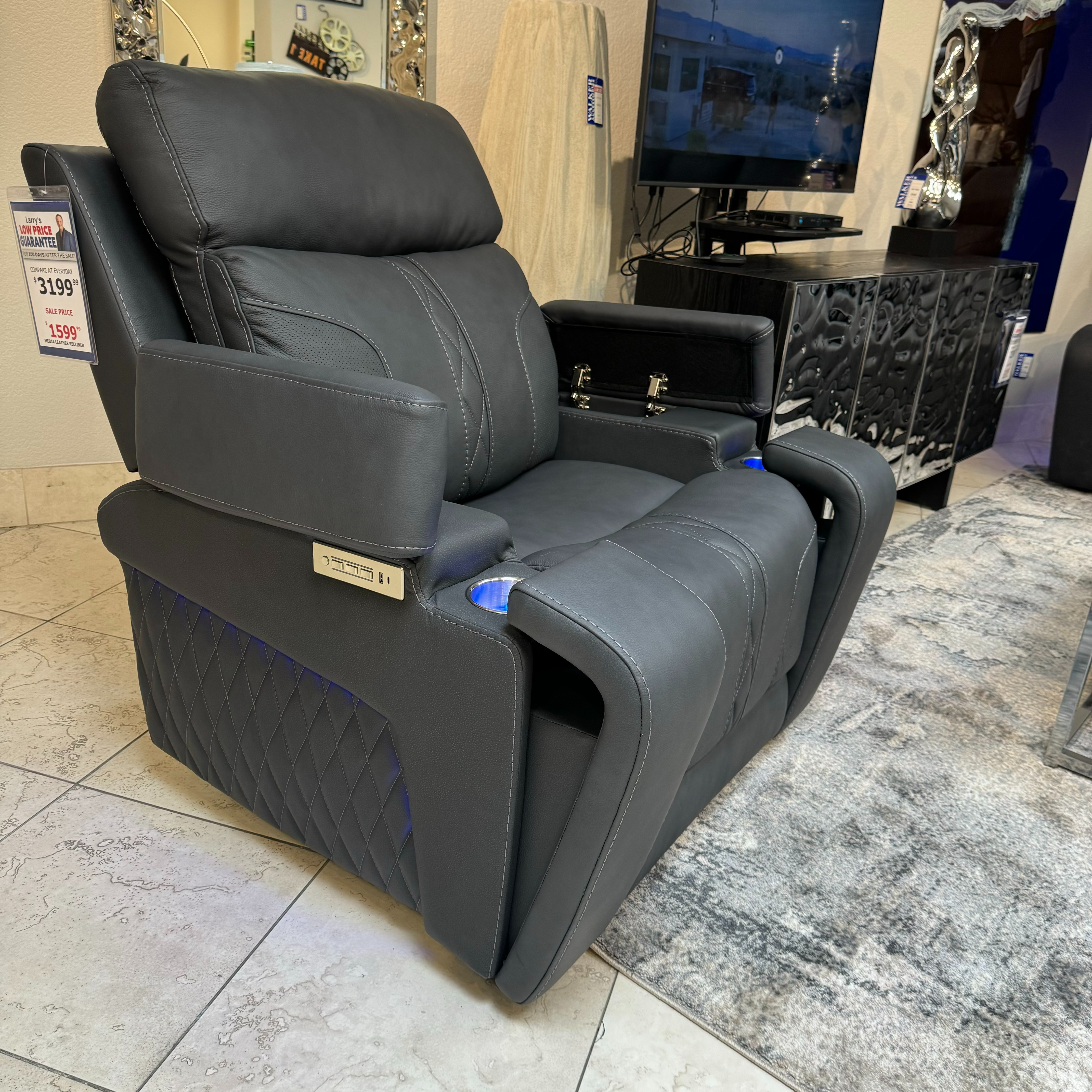 Movie Power Recliner Black
