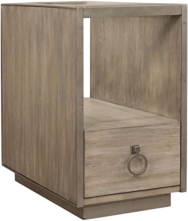 Riverside Furniture Sophie Glass Top Rectangular Chairside Table with ...