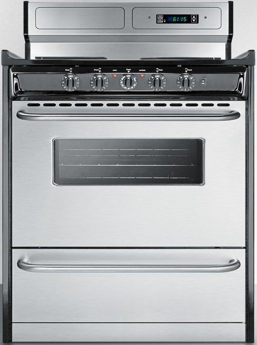 Summit® Professional 30" Stainless Steel Freestanding Electric Range ...