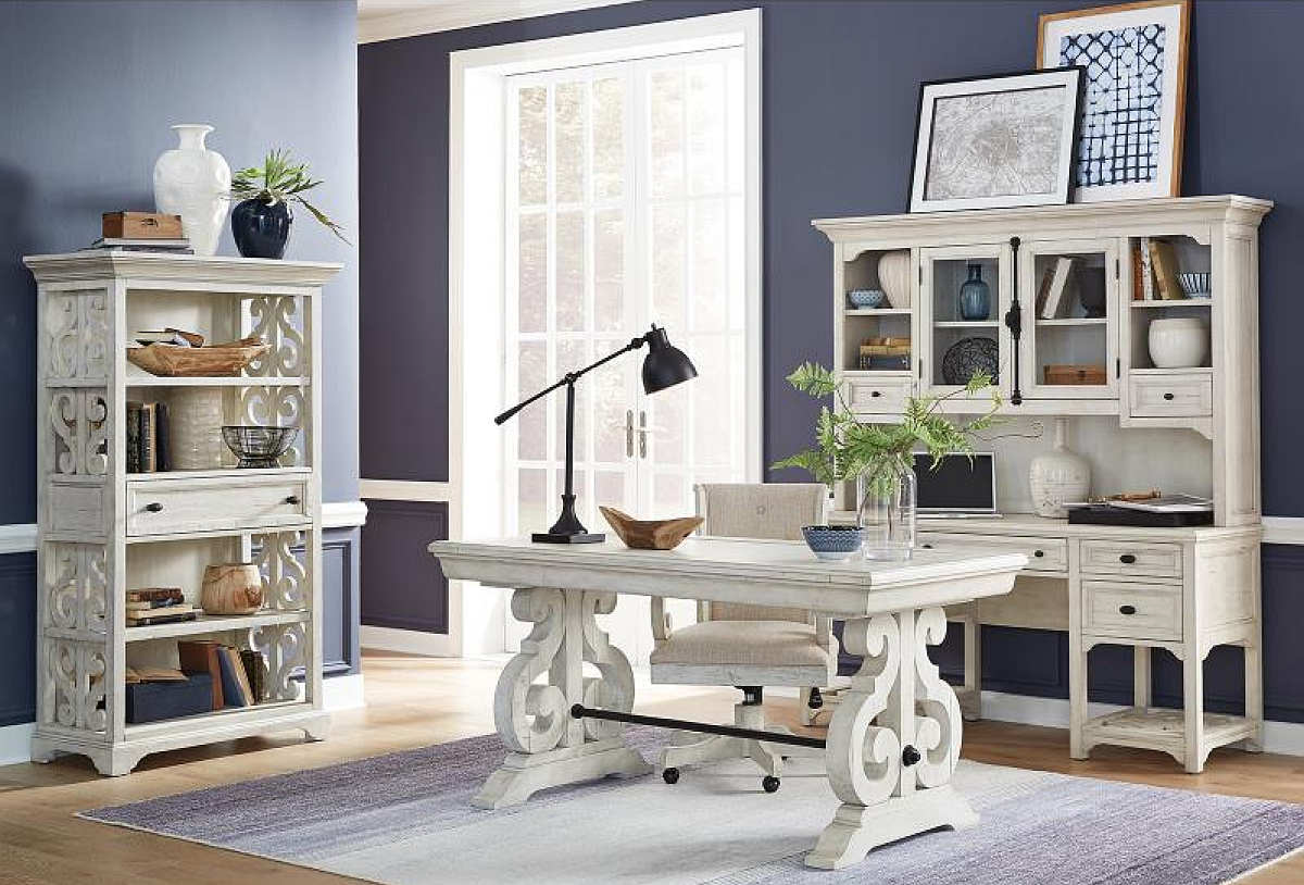 Magnussen Home Bronwyn Alabaster Writing Desk Bulldog Furniture Altus OK