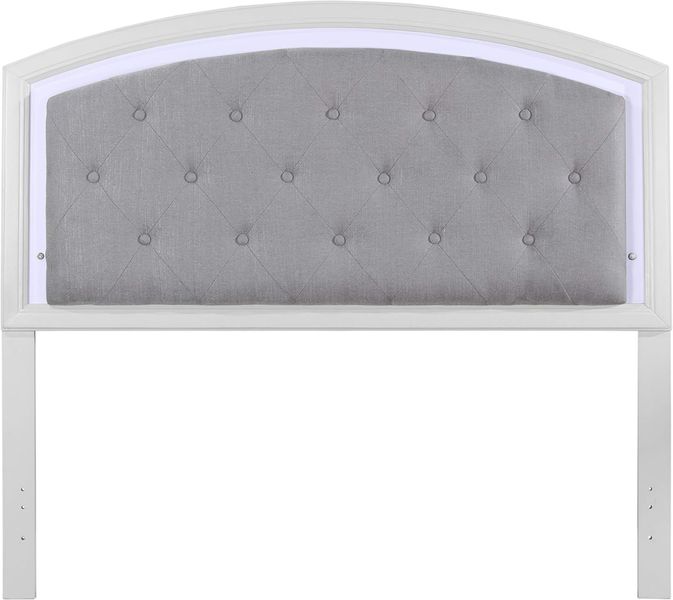Hillsdale Furniture Lyndon Lane Upholstered Panel LED Lighted Full Size ...