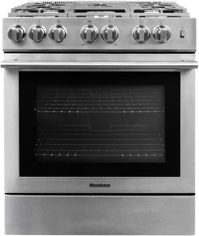 Blomberg® 30" Stainless Steel Slide-In Gas Range | Midland Appliance ...