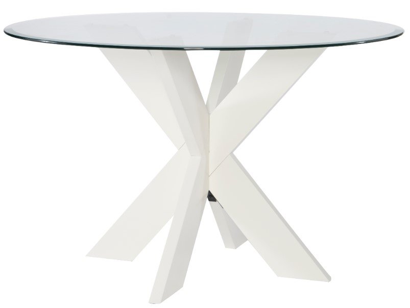 White base glass top dining table store
