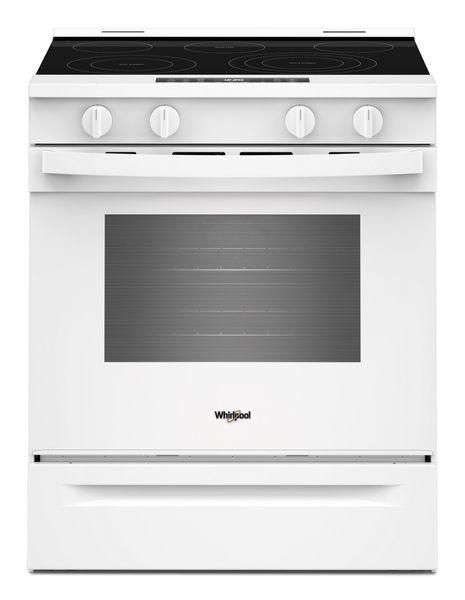 Whirlpool® 30" White Freestanding Electric Range with Air Cooking ...
