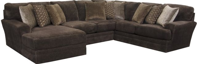 Jackson Furniture Mammoth 3-Piece Chocolate Left-Arm Facing Sectional ...