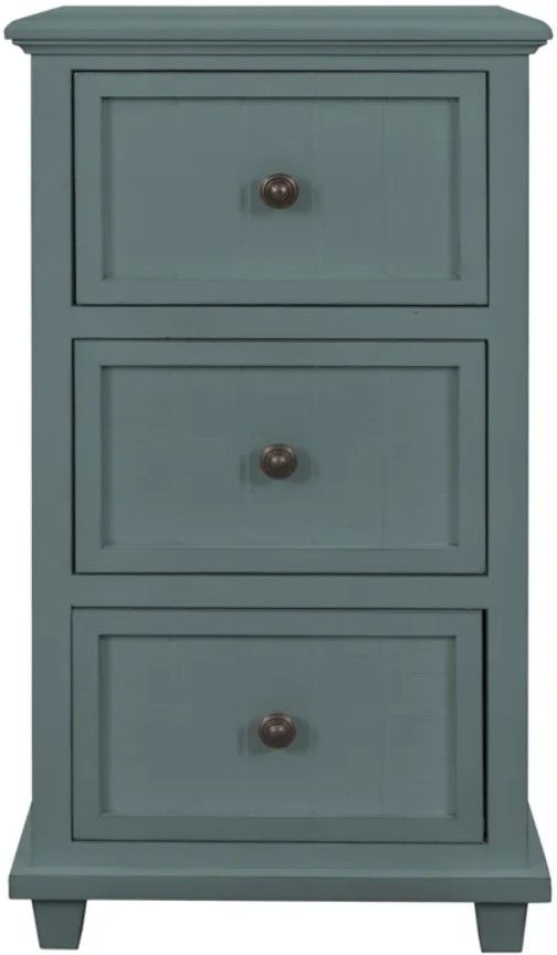 StyleCraft Aged Seafoam 3-Drawer Side Table | Fischer Furniture | Rapid ...