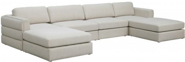 Meridian Furniture Beckham 6 Piece Linen Textured Modular Sectional