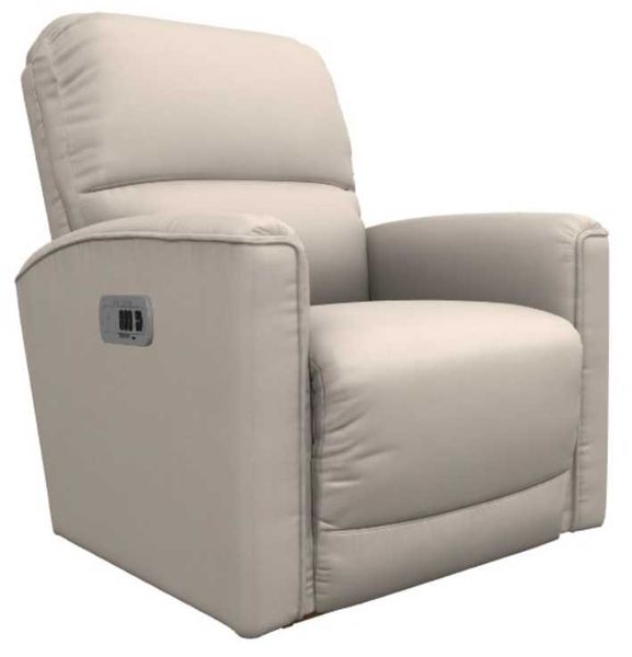 La-Z-Boy® Cade Oyster Leather Power Rocking Recliner with Headrest and ...