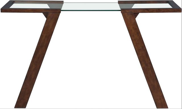 Elements International Kieran Glass Top Rectangular Sofa Table with ...