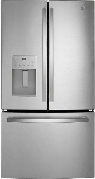GE® 36" 25.6 Cu. Ft. Fingerprint Resistant Stainless Steel French Door ...