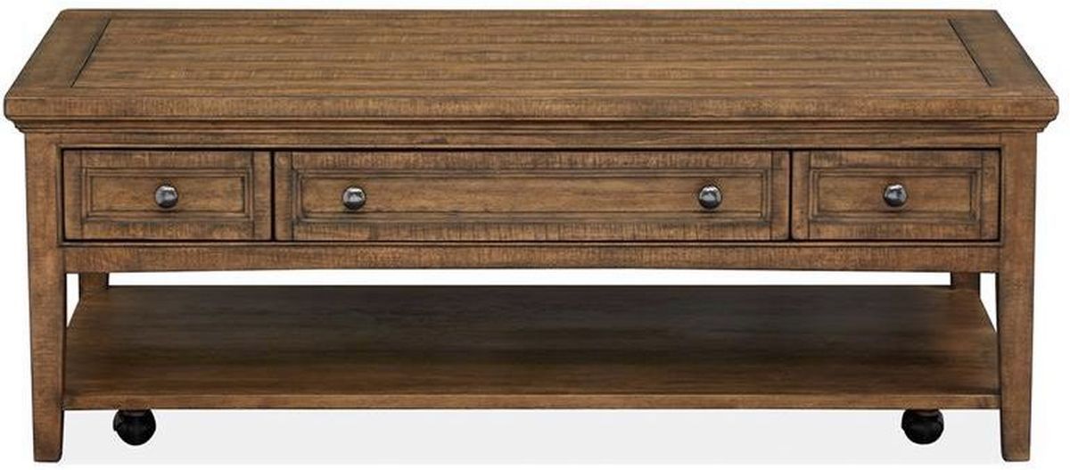 Magnussen Home® Bay Creek Toasted Nutmeg Rectangular Cocktail Table ...