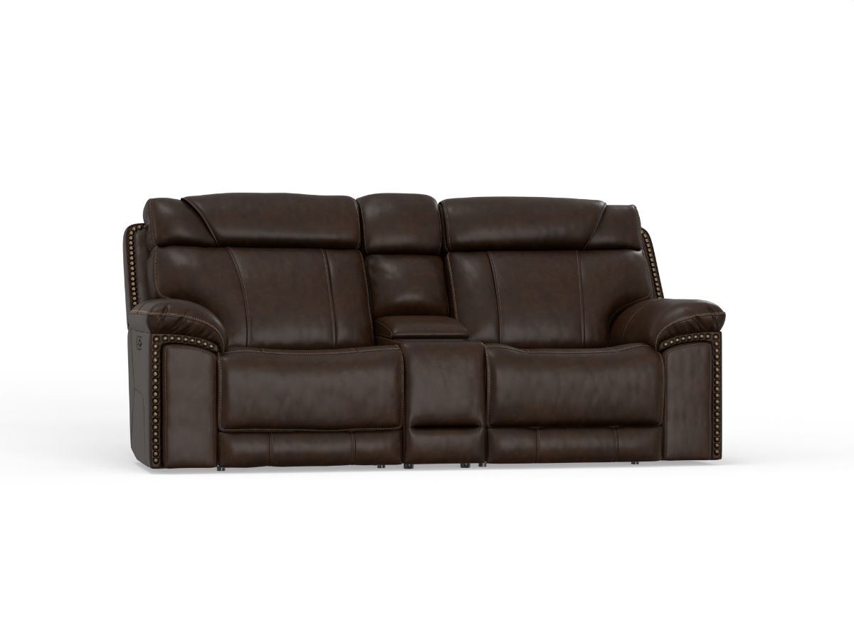 Ravenna Console Leather Loveseat | Bob Mills Furniture