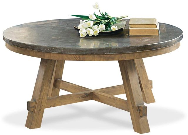 Riverside Furniture Weatherford Bluestone Round Coffee Table with ...