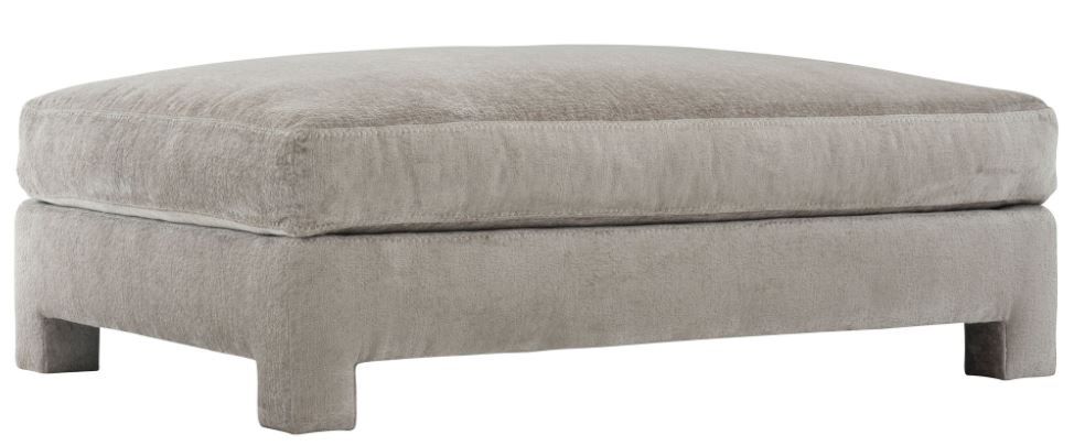 Bernhardt Mily Plush Gray Ottoman | Marshall's Home Living | Kelowna, BC