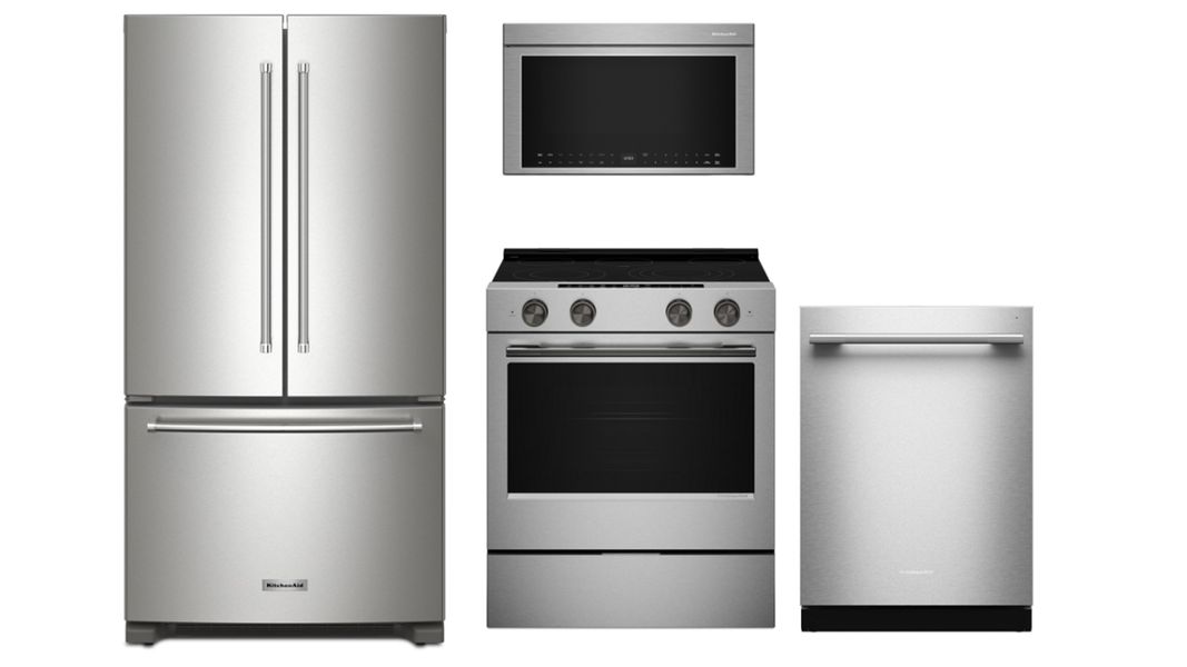 KitchenAid® 4 Piece Stainless Steel Kitchen Package | Spencer's TV ...