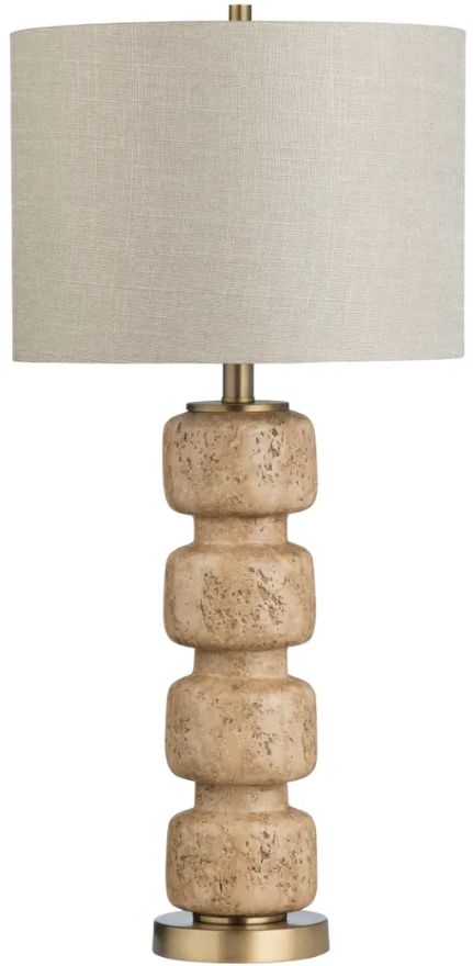 Crestview Collection Somerset Tan Table Lamp with Gold Accent | Besche ...