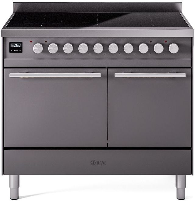 Ilve Professional Plus II 40" Graphite Matte Freestanding Induction ...