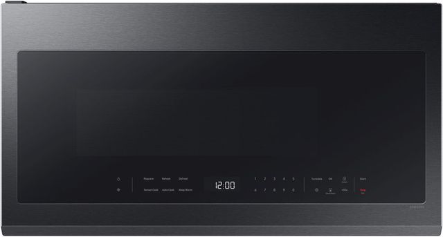 Samsung 2.1 Cu. Ft. Matte Black Steel Over The Range Microwave ...