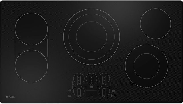 GE Profile™ 36" Black Built-In Electric Cooktop | Jonas Appliances