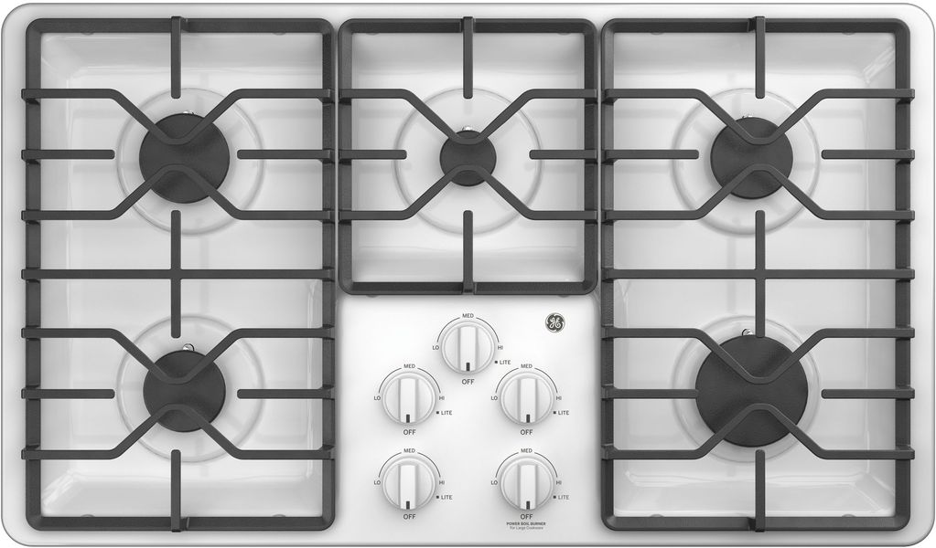 GE® 36" White Built-In Gas Cooktop | Ken's Appliance & America's ...