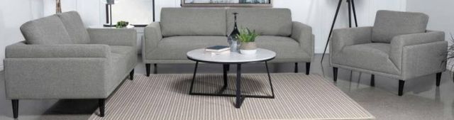 Coaster® Rilynn 3-Piece Gray Upholstered Track Arm Seating Set ...