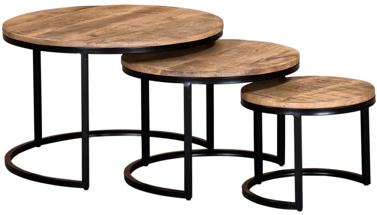 Black metal coffee table set store