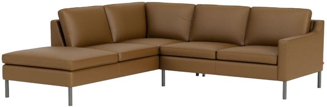 EQ3 Customizable Skye 2-Piece Leather Left-Arm Facing Sofa Sectional ...